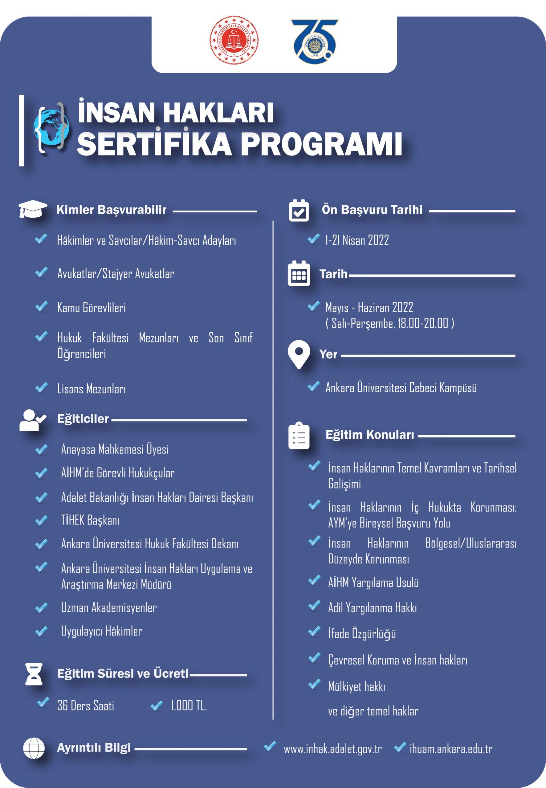 İnsan Hakları Sertifika Programı – Ankara Üniversitesi İnsan Hakları Sertifika Programı – Ankara Üniversitesi