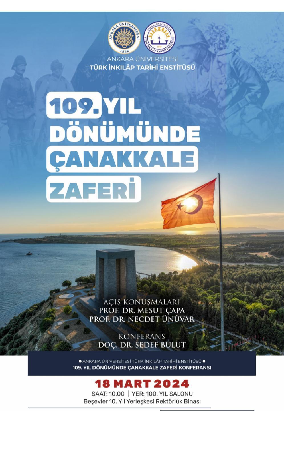 109. Yıl Dönümünde Çanakkale Zaferi – Ankara Üniversitesi